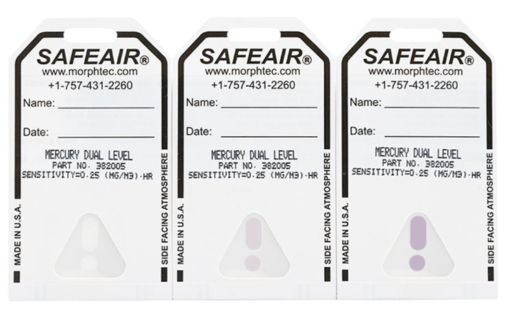 SafeAir Mercury Detection Badges | 382005-50 | Morphix Technologies